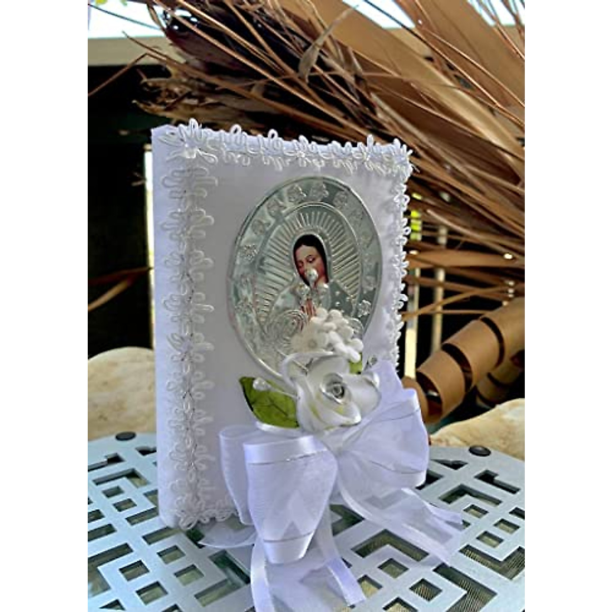 First Communion Candle Lady of Guadalupe Image