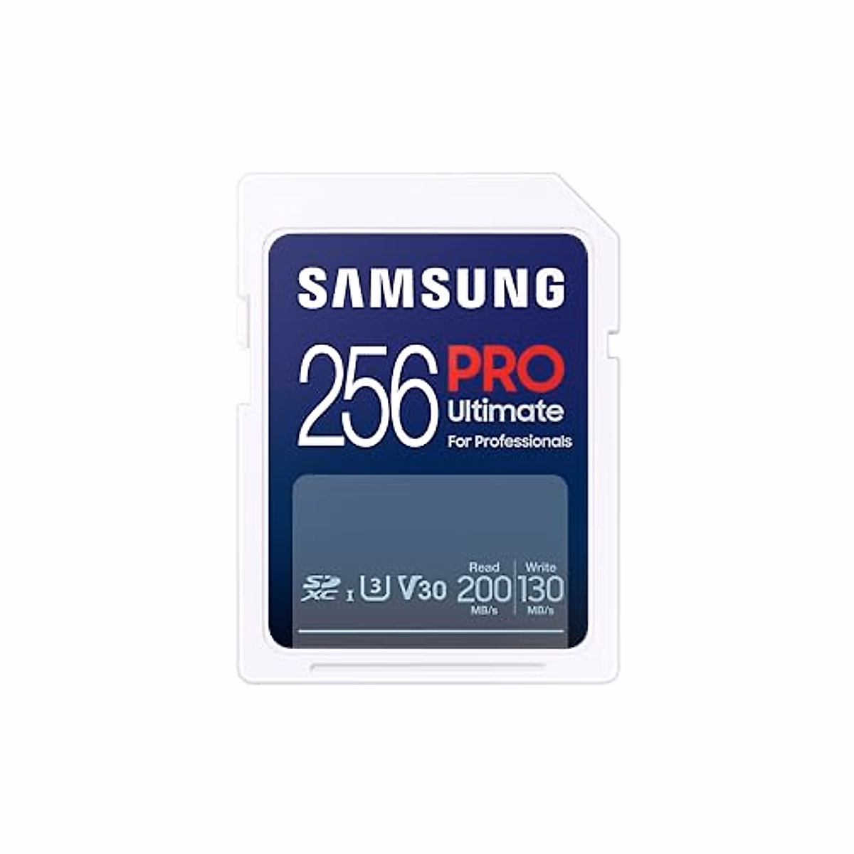 SAMSUNG PRO Ultimate Full Size 256GB SDXC Memory Card, Up to 200 MB/s, 4K UHD, UHS-I, C10, U3, V30, A2, for DSLR, Mirrorless Cameras, PCs, MB-SY256S/AM