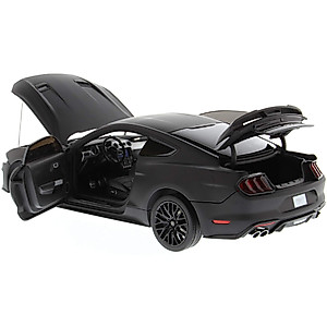 2019 Ford Mustang GT 5.0 Coupe Matt Black 1/18 Diecast Model Car by Diecast Masters 61005
