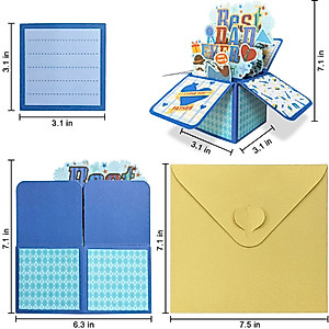 Supoeguk Pop Up Fathers Day Card, Best Dad Ever Greeting Card, Father’s Day Gift for Dad Husband Son Brother, 3D Foiled Dad Birthday Card from Daughter Son