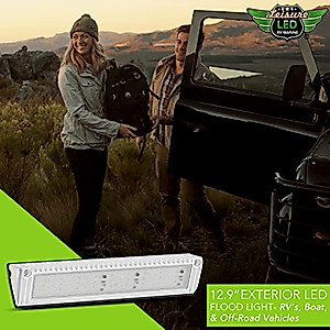 Leisure LED RV Exterior Porch Utility Light - 12v 2250 Lumen 12.9" Lighting Fixture. Replacement Lighting for RVs, Trailers, Campers, 5th Wheels (White)
