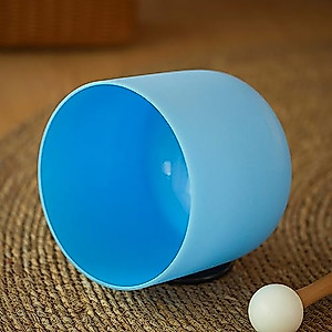 7-12 Inch Full Color Crystal Singing Bowls Set of 7 pcs for Yoga Sound Healing with 2 pcs Travel Carriers