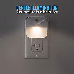 Aultra Night Light LED Night Lights Plug Into Wall - Super Smart Dusk to Dawn Sensor Activated, Automated On & Off, Used for Kitchen, Bathroom, Home Improvement, Bedroom – 4 Pack