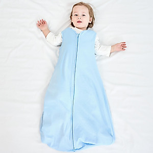 Sosomi Sleep Sack 3-Pack 100% Organic Cotton Wearable Blanket Kids 0.5 TOG Toddler Sleeping Bag Sleeveless Baby Sleep Sack 0-6 Months Baby Swaddle Blanket 2-Way Zipper Toddler Sleeping Sack S Size