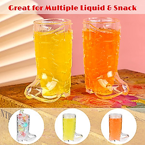 durony 72 Pieces 1 OZ Clear Cowboy Glasses Mini Cowboy Boot Shot Glasses Plastic Western Cowboy Glasses for Cowboy Cowgirl Party Supplies, Bachelorette Party, Wedding Decor