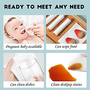 Disposable Face Towel 100 Count for Washing Soft Cotton Dry Wipes Facial Cloths Towelettes for Washing and Drying, Facial Tissue for Cleansing, Skincare and Makeup Remover