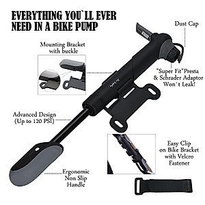 DAWAY A35 Bike Repair Kit - 120 PSI Mini Pump & 16 in 1 Bicycle Multi Tool with Handy Bag Included Glueless Tire Tube Patches & Tire Levers, Practical Gift