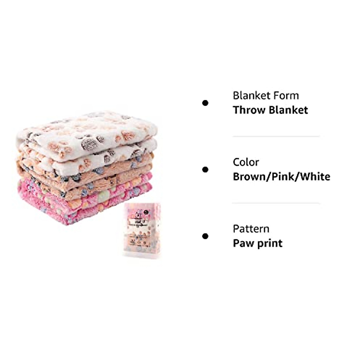 3 Pack Cat and Dog Blanket - MIWOPET Soft & Warm Fleece Flannel Pet Blanket, Great Pet Throw for Puppy, Small, Medium& Large Dog (Small)