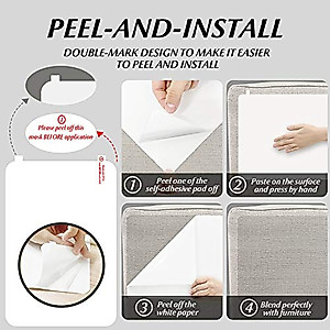 OIFIO Cat Couch Protector, Double Sided Clear Anti-Scratch Cat Deterrent Training Tape, 8 Pack larack Large Size and Pre Cut cat Furniture Protector for Your Home Protection, No pins,Residue Free