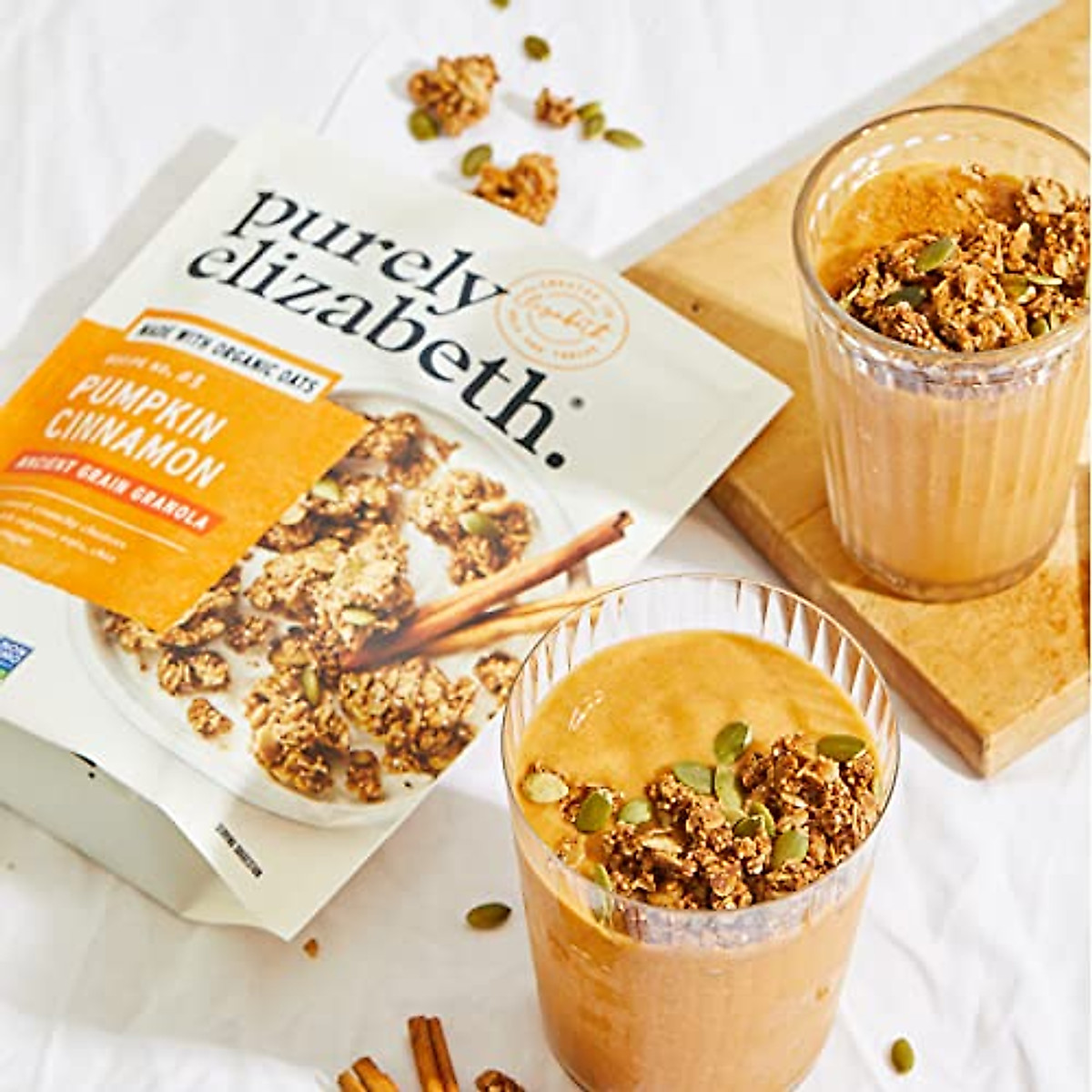 Purely Elizabeth, Pumpkin Cinnamon, Ancient Grain Granola, Gluten-Free, Non-GMO, 12 Ounce (Pack of 3)