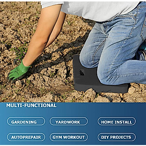 Omixe Comfy Extra Large Thick Waterproof Gardening Kneeling Pad Foam Kneeler Mat Garden Knee Pad Cushion for Gardening Planting Yard Work Prayer Yoga Mechanic Workout Baby Bath 18 x 11 x 1.5 Black