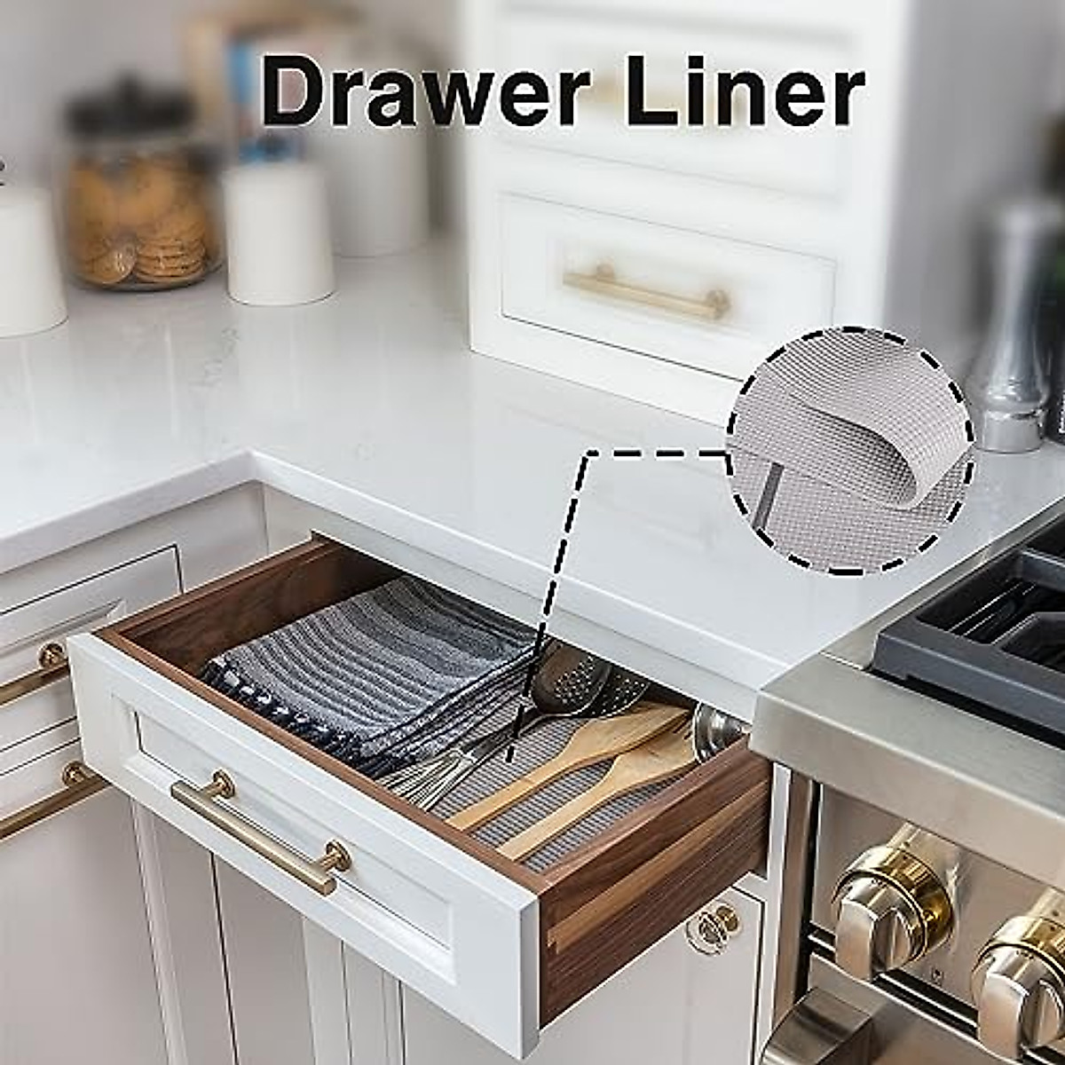 BUTJIJV Thicken Shelf Liner for 12 inch Wire Shelving - (5mm Thick) 11.4×98 Inch, Heavy Duty Wire Shelf Liner, Strong Grip, Non-Slip, Easy to Cut Drawer Liner