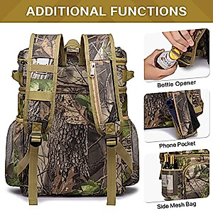 Laripwit 54 Cans Backpack Cooler Insulated Leak-Proof Camo Cooler Backpack Double Deck Lunch Backpack for Men Women - Perfect Tactical Soft Cooler Bag for Camping, Picnic, Beach, Hiking