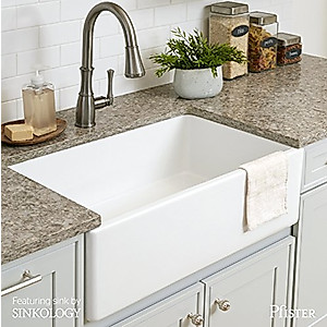 Pfister Wheaton Kitchen Faucet with Pull Down Sprayer and Soap Dispenser, Single Handle, High Arc, Stainless Steel Finish, GT529WH1S, Large