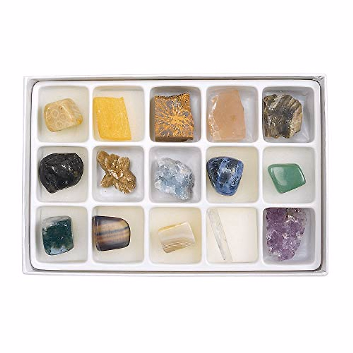 Excellerations Scientific Exploration Rock Specimens Pack of 15, Educational STEM Toy, Preschool, Kids Toys (Item # ROCKBOX)