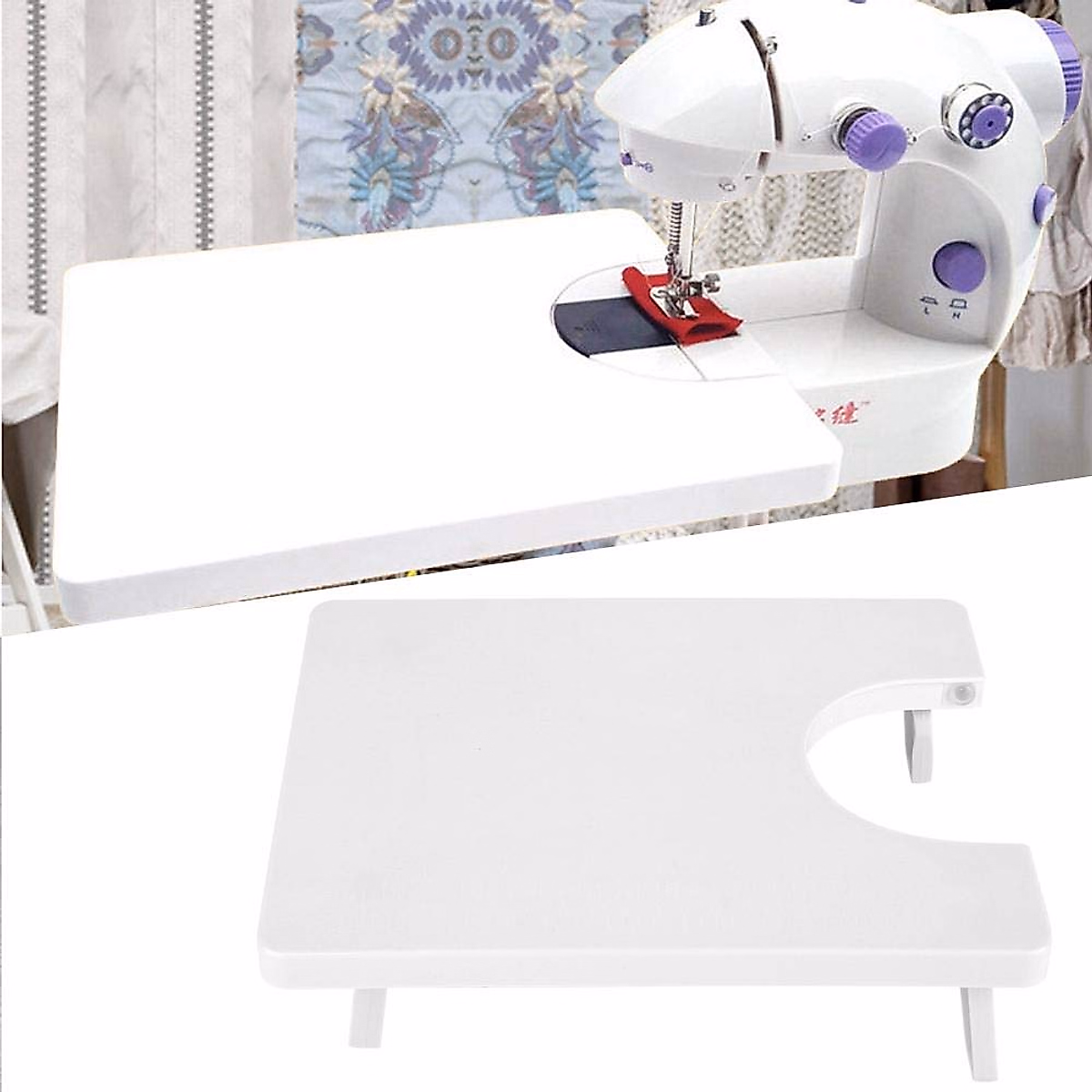 Maxmartt Mini Sewing Machine Plastic Extension Table Board 10.1 X 8.2inch Household DIY Craft Accessories