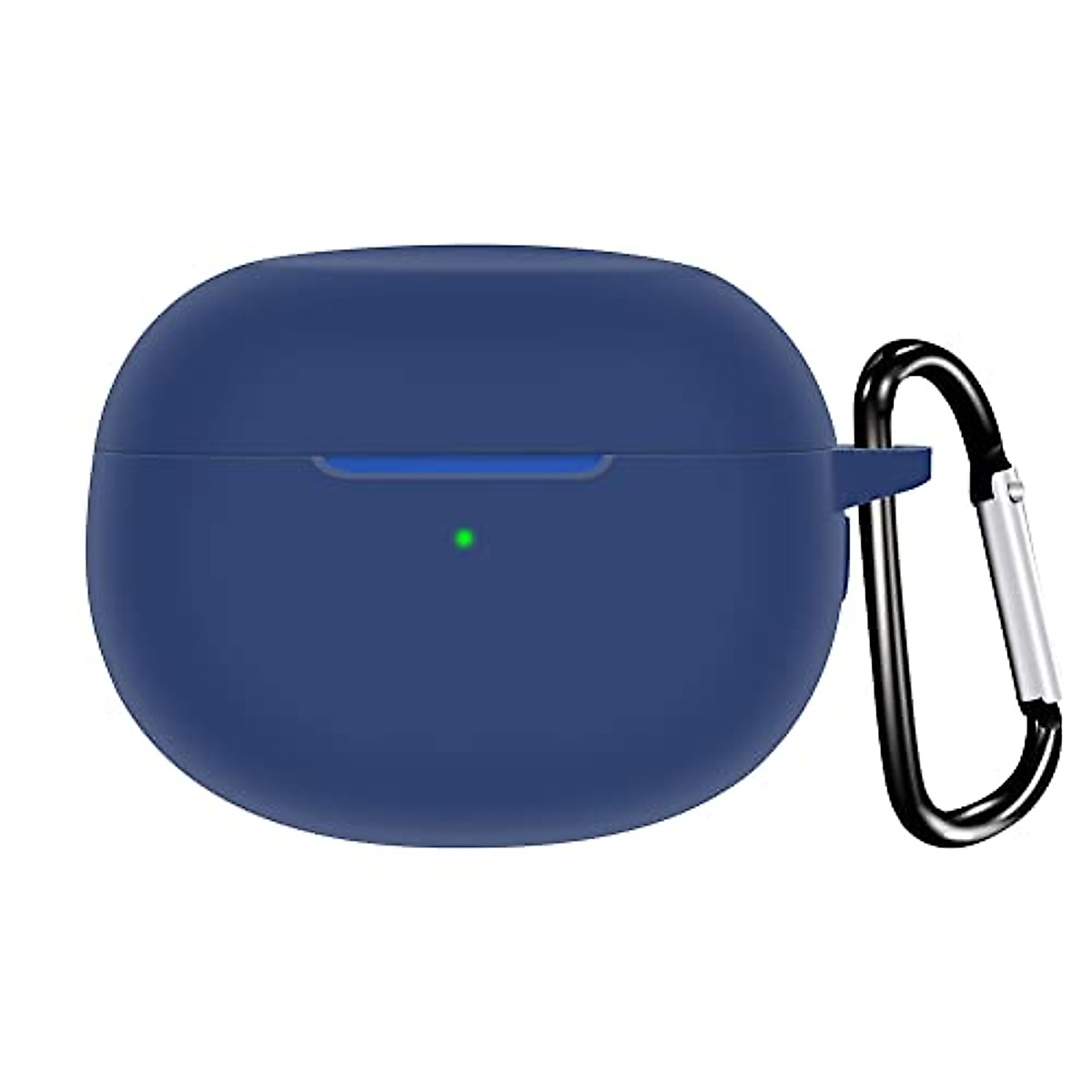 2 Pack DAYJOY Soft Silicone Protective Case Cover Compatible with Realme Buds Air 3 Earbuds, Protective Skin Sleeve with Key Chain (Black+Blue)