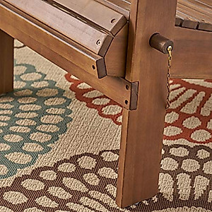 Christopher Knight Home Cara Outdoor Foldable Acacia Wood Adirondack Chair, Dark Brown Finish