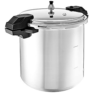Mirro - 7114000221 Mirro 92122A Polished Aluminum 5 / 10 / 15-PSI Pressure Cooker / Canner Cookware, 22-Quart, Silver