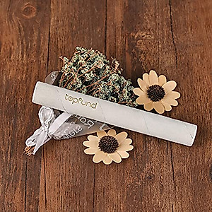 TOPFUND Crystal Singing Bowl Solid Beech Wood Long Suede Mallet