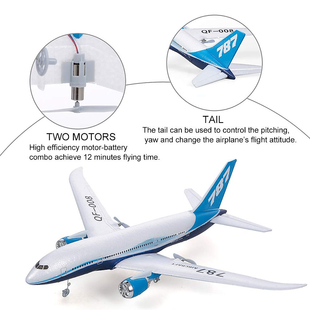 GoolRC QF008 787 Airplane Miniature Model Plane 3CH 2.4G Remote Control EPP Aircraft RTF RC Toy