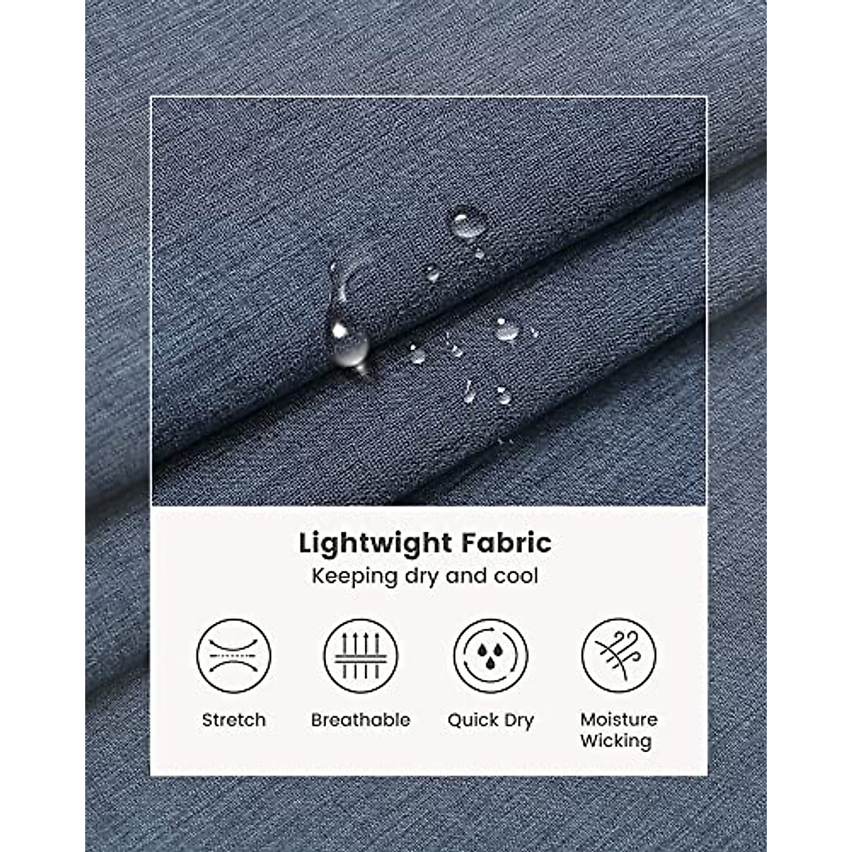 maamgic Men's Slim-fit Golf Shorts 9" Inseam Amphibious Casual Shorts Stretch Quick Dry Daily Casual Wear Navy