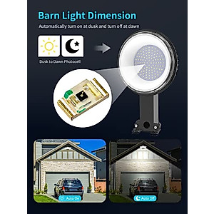 Ankishi LED Barn Light, Dusk to Dawn Outdoor Lighting with 150W 18000LM 5000K Daylight, IP65 Waterproof Area Street Light for Barns Street Yard Garage Warehouse Outdoor Security Flood Lights(2Pack)
