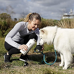 DYLN Protective Silicone Large Bottom Guard for 40 oz DYLN Wide Mouth Alkaline Water Bottles | Anti-Slip & Flexible Boot | Doubles as a Pet Dog Bowl | Black
