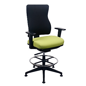TEMPUR-PEDIC Cooling Technology Drafting Stool, Adjustable Height, Green