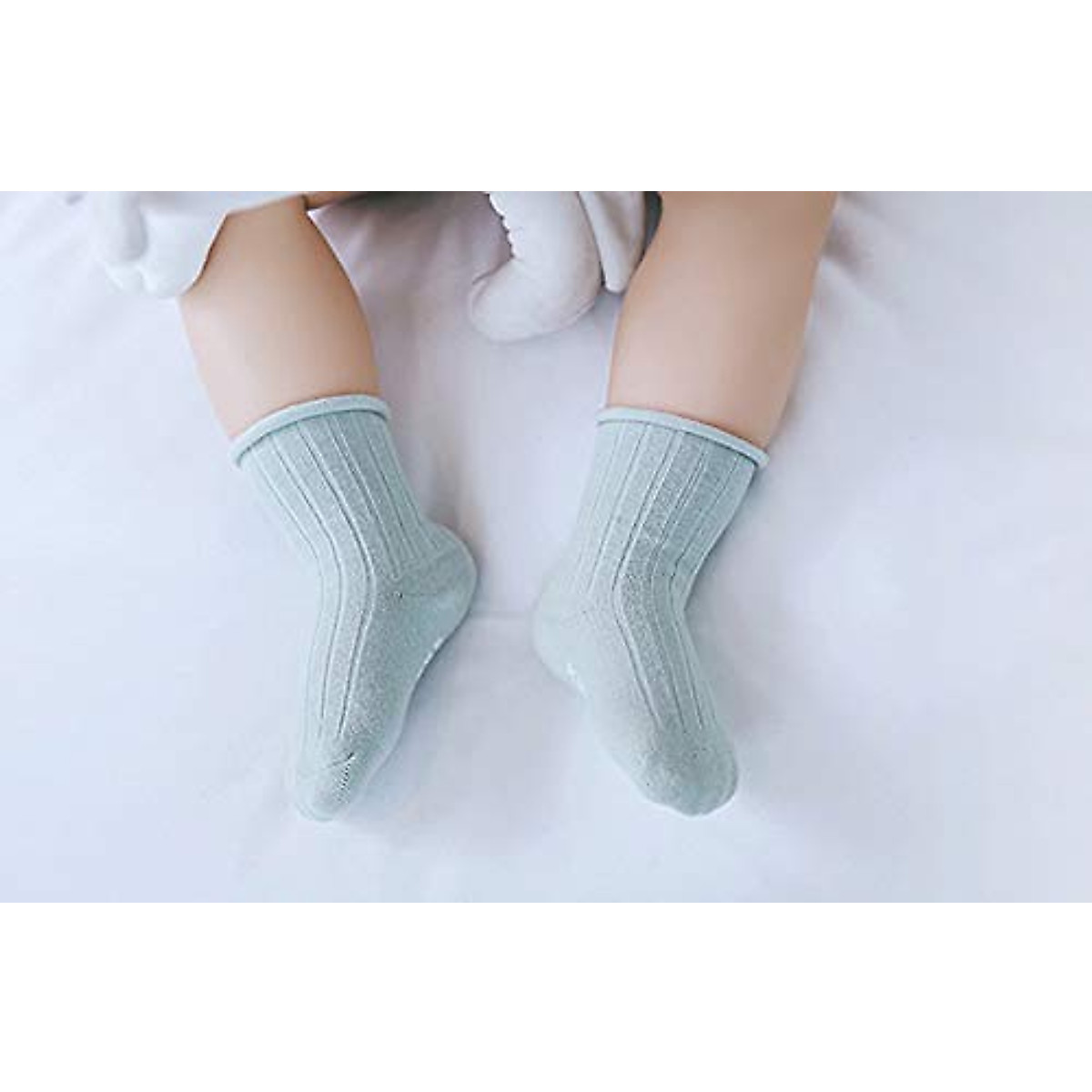 QandSweet Baby Boy Combed Cotton Socks Toddler Ankle Sock Non-Skid for Newborn Infant Childrens (0-6M, 9 Colors)