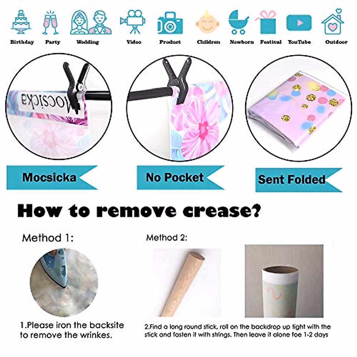 Mocsicka Young Wild and Three Backdrop Girls Safari Theme 3rd Birthday Party Decoration 7x5ft Pink Floral Leopard Photo Background for Birthday Banner (7x5ft (82x60 inch))