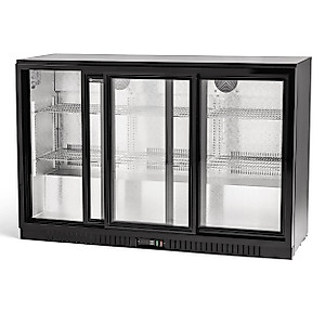 New Procool Refrigeration Sliding 3 Door Back Bar Beverage Cooler; 54" Wide Counter Height Refrigerator