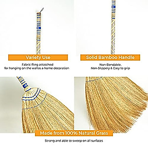SN SKENNOVA - Asian Broom Whisk Broom Handmade Size Overall Length 40 inch