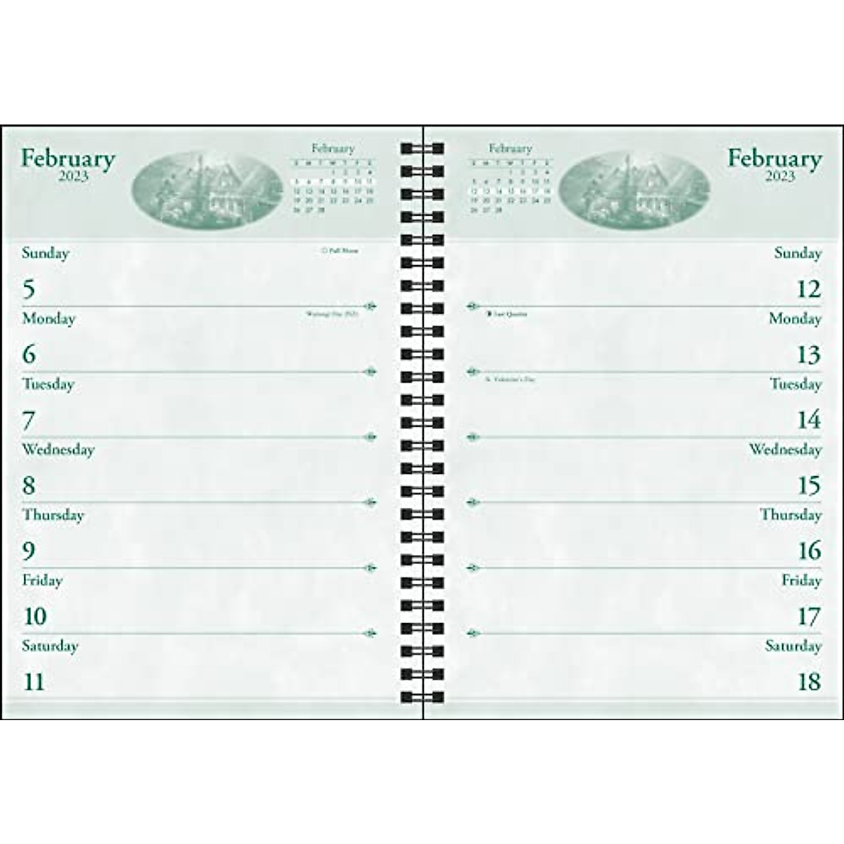 Thomas Kinkade Studios 12-Month 2023 Monthly/Weekly Engagement Calendar with Scr