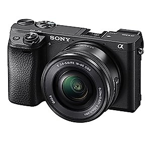 Sony Alpha a6300 Mirrorless Camera with 16-50mm Lens Black ILCE6300L/B with Soft Bag, Additional Battery, 64GB Memory Card, Card Reader, Plus Essential Accessories