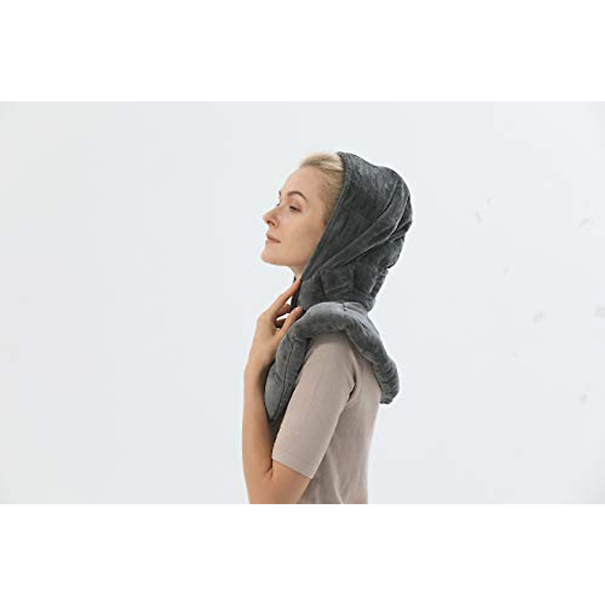 Heating Pad Microwavable, Hooded Neck Heating Pad Microwavable for Shoulders, Legs, Stomach Cramps, Pain Relief Microwavable Heating Pad, Portable Heated Neck Wrap, Soft, Reusable, Cordless Hot Pad