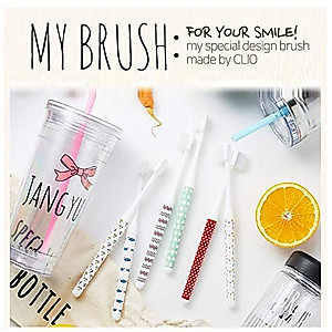 LENITH [Pack of 10] NEW CLIO Designer Toothbrush My Brush Set