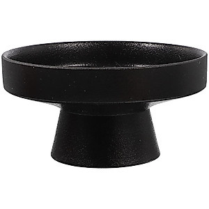 DOITOOL Ceramic Footed Bowl Decorative Pedestal Bowl Fruit Bowl Fruit Tray Dessert Display Stand for Home Kitchen Counter Centerpiece Table Decor 5.11X5.11X2.67 inch, Black