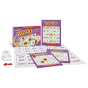 Trend Enterprises: Multiplication Bingo Game, Exciting Way for Everyone to Learn, Play 8 Different Ways, Great for Classrooms and Home, 2 to 36 Players, for Ages 8 and Up