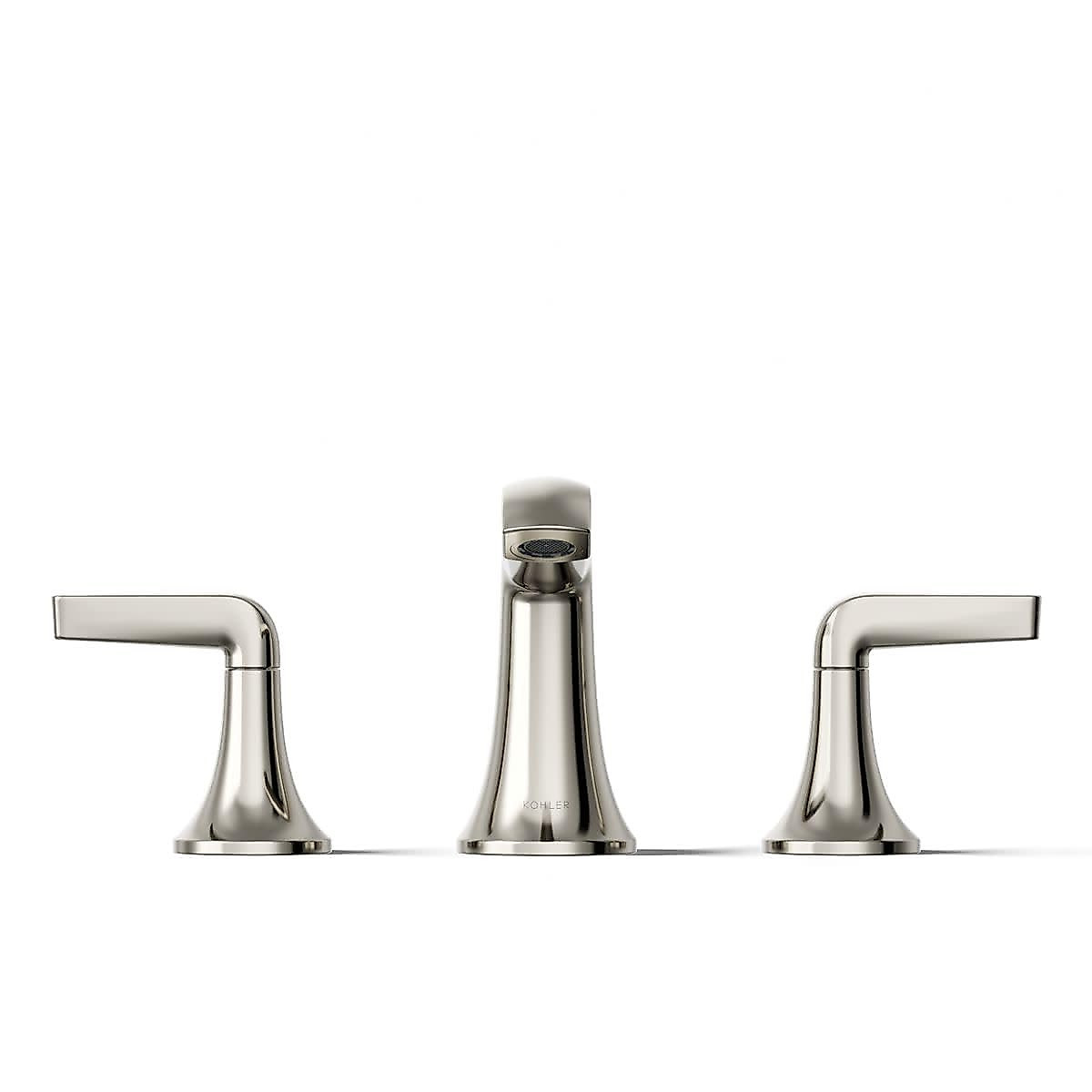 Kohler K-22020-4-CP Kohler K-22020-4 Tempered 1.2 GPM Widespread Bathroom Faucet with UltraGlide and Pop-Up Drain Assembly