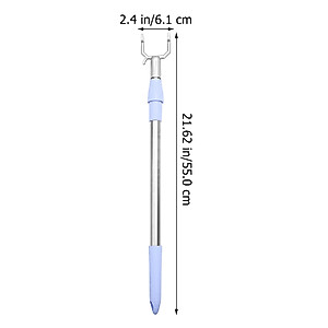 HOLIDYOYO Extend Reaching Stick, 55-80cm Retractable Clothesline Prop Closet Pole Stick, Outdoor Telescoping Utility Pole Hook, Clothes Drying Pole Telescoping Closet Rod