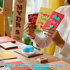 Ecraft Paper Corner Rounder Punch: 3 in 1 (R4mm R7mm R10mm) Corner Rounder Cutter for Paper, Laminate, Photo,DIY Projects, Card Making and Scrapbooking