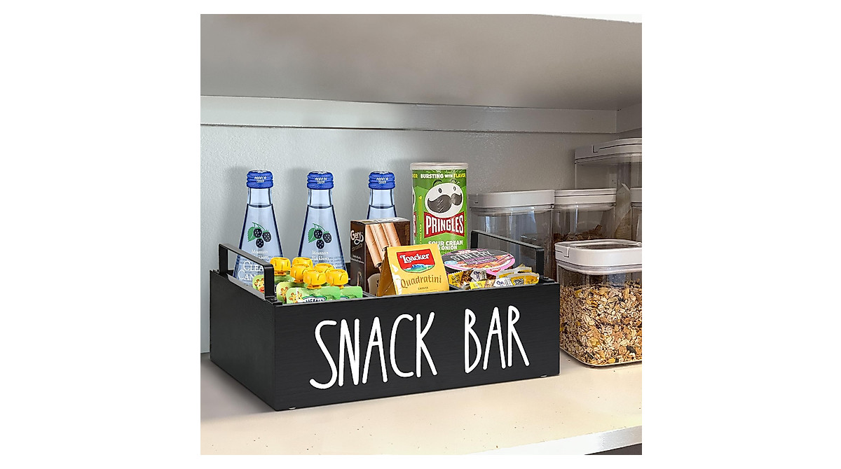 Y&ME Wooden Snack Organizer: Pantry & Kitchen Storage Bins