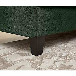 Tornama 86" Convertible Sectional Sofa Couch, Modern Linen Fabric L Shaped Couch with Reversible Chaise, Upholstered Deep Seat Cushion 3 Seater Sofa for Small Space Apartment (Green)