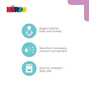 Brownmed - NuRoo Nursing Scarf - Nursing Cover for Breastfeeding Moms - Breastfeeding Supplies for Nursing & Baby Essentials - Baby Stuff - Gray Stripe