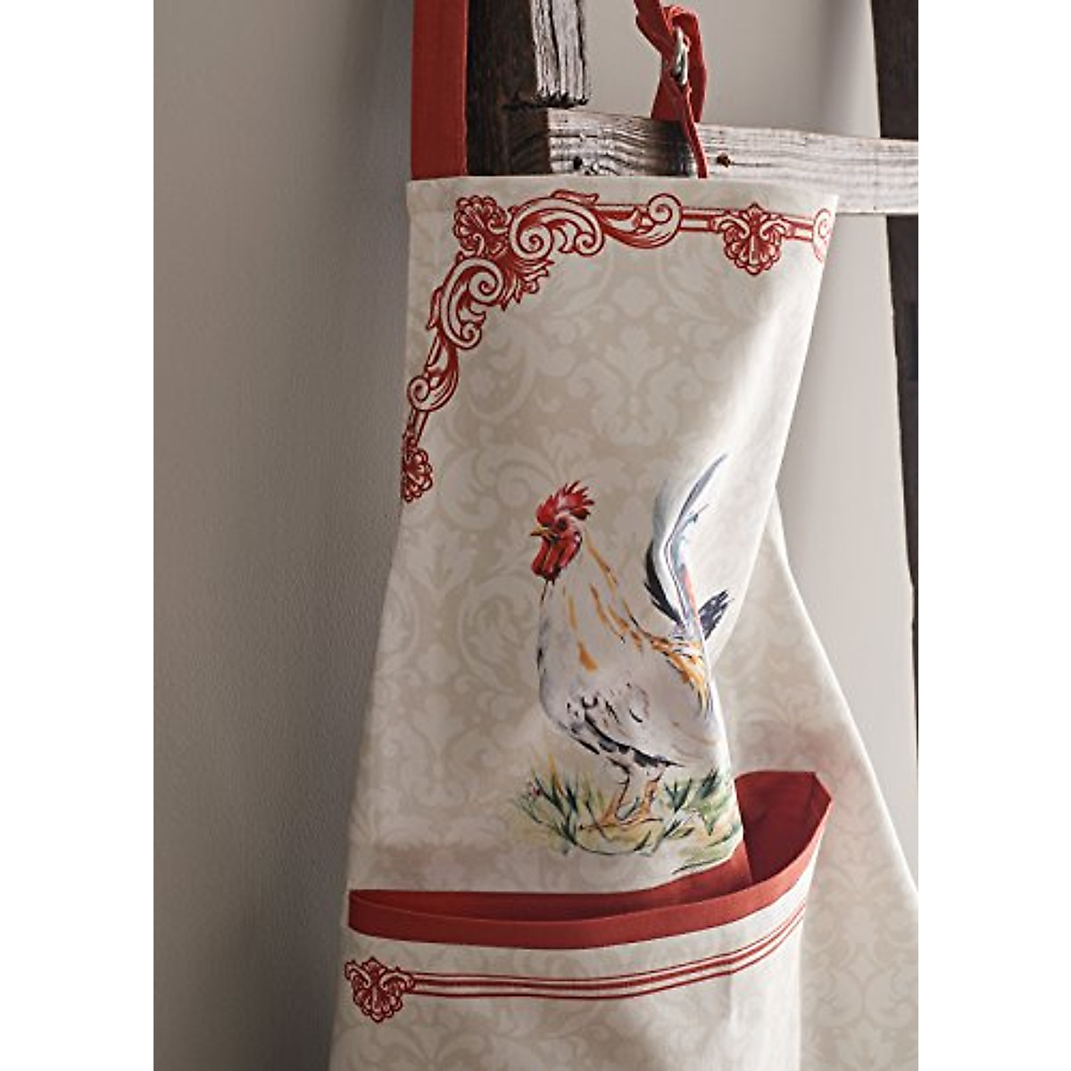 Maison d' Hermine Campagne 1 Piece 100% Cotton Apron with an Adjustable Neck & Visible Hidden Centre Pocket with Long Ties for Women/Men Chef (27.50"x31.50")
