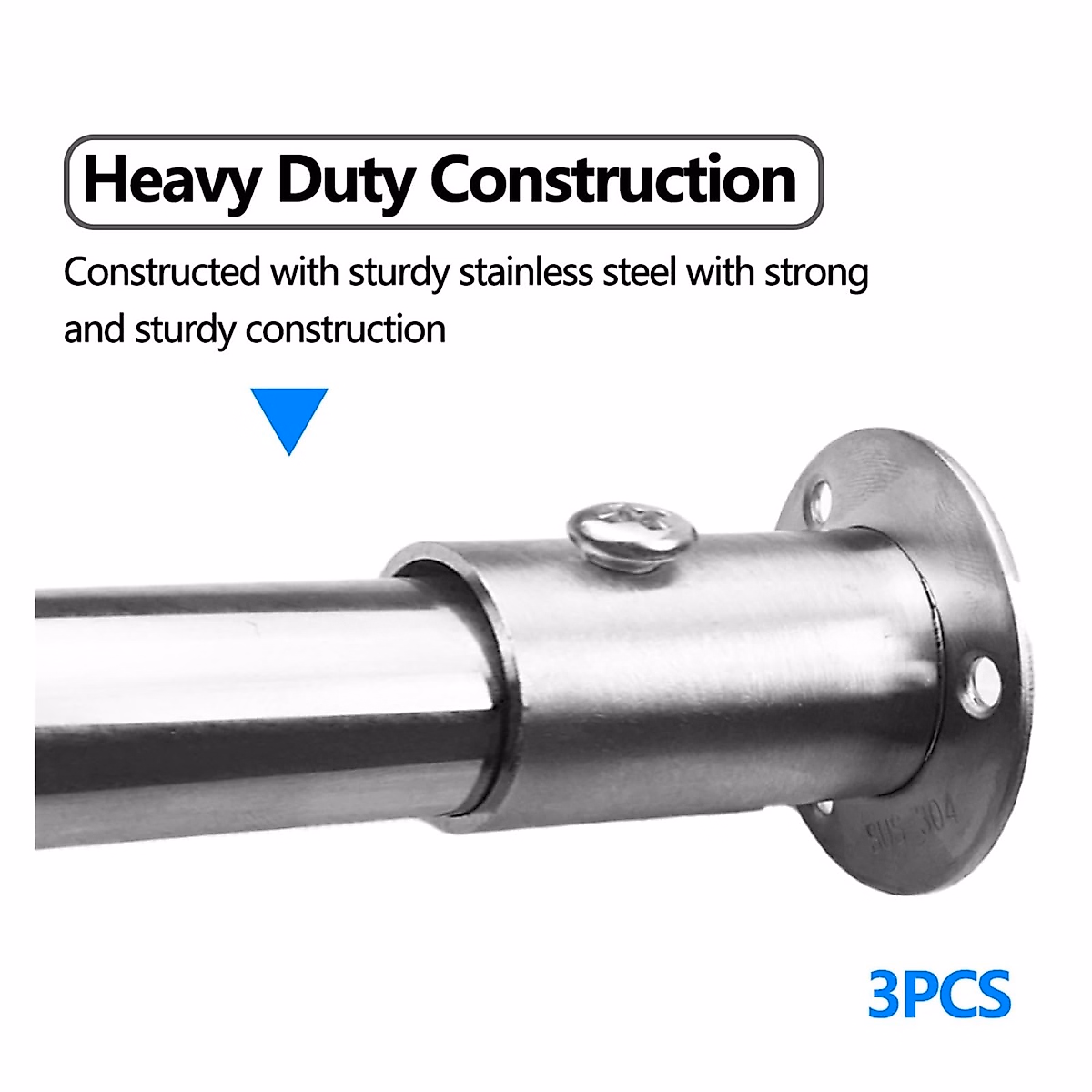 MIUNNG 3pcs Stainless Steel Deck Flanges for Above Ground Pool Ladders and Handrails Closet