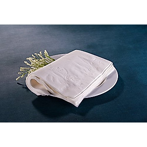 Lillian Tablesettings Premium White Napkins, Large Dinner Napkin, 3 Ply Paper White, 75 count