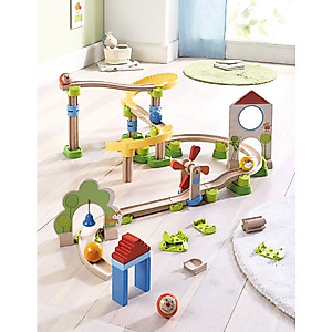 HABA Kullerbu Expansion Set - Columns - 10 Piece Set for Creating Higher Ball Track Layouts