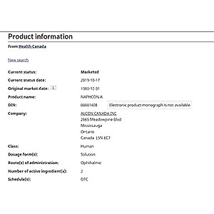 Alcon Naphcon Eye Drops, Allergy Relief 15 ml
